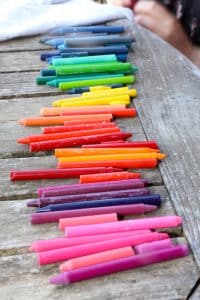 DIY Melted Name Crayons | Earth Day Upcycle Craft - For the Love of Food