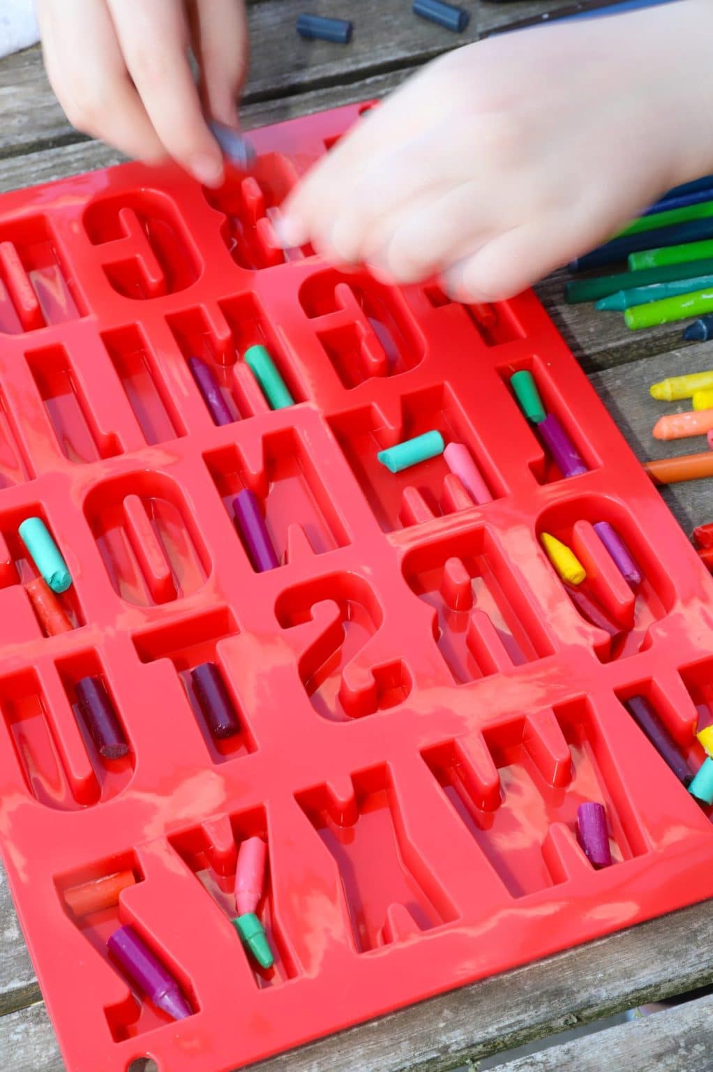 DIY Melted Name Crayons | Earth Day Upcycle Craft - For the Love of Food