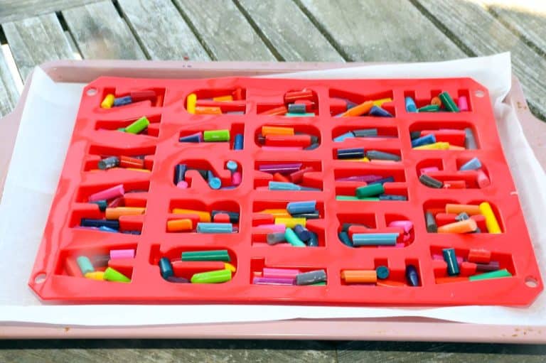 DIY Melted Name Crayons | Earth Day Upcycle Craft - For the Love of Food