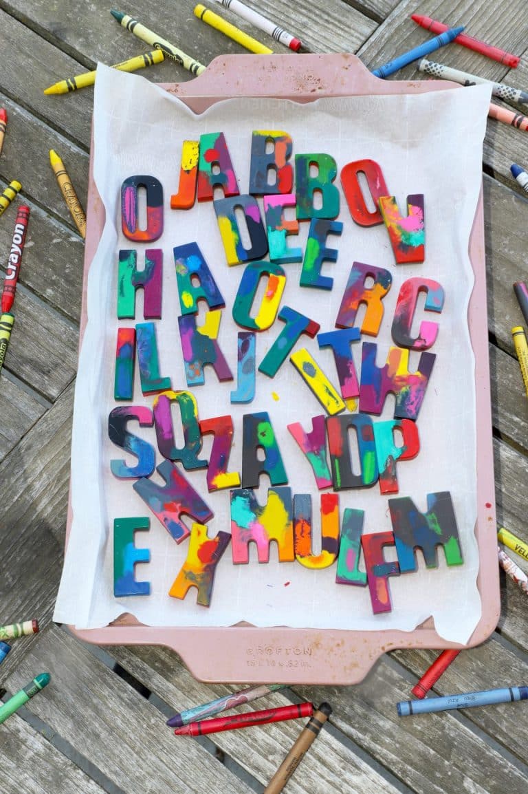 DIY Melted Name Crayons | Earth Day Upcycle Craft - For the Love of Food