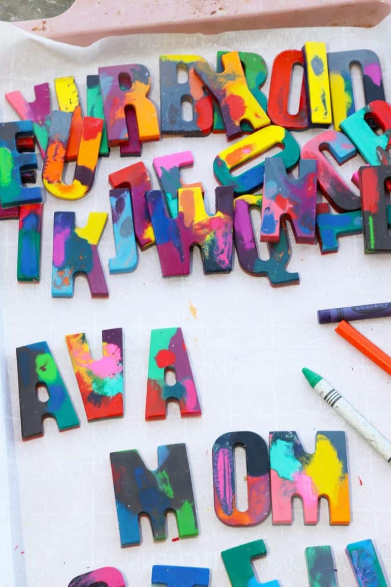 DIY Melted Name Crayons | Earth Day Upcycle Craft - For the Love of Food