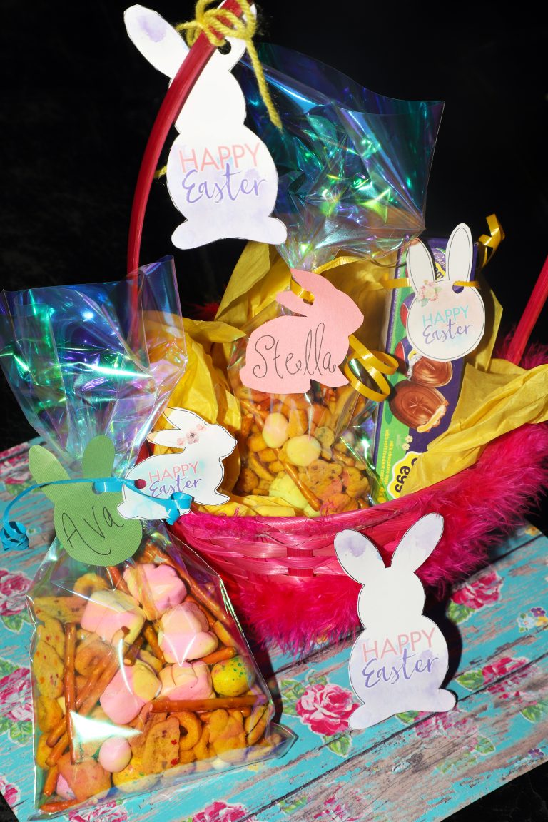 Easter Bunny Printable Basket and Treat Tags - For the Love of Food