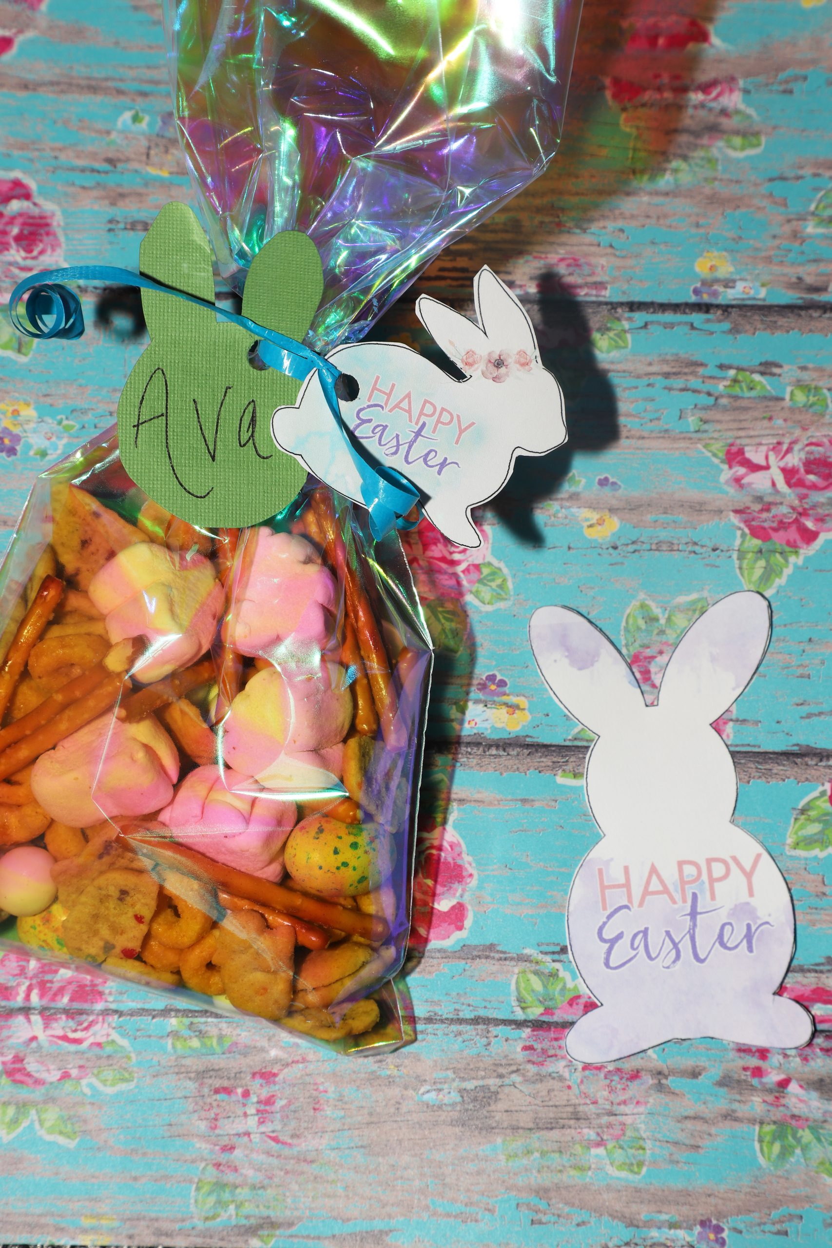 Easter Bunny Printable Basket and Treat Tags - For the Love of Food