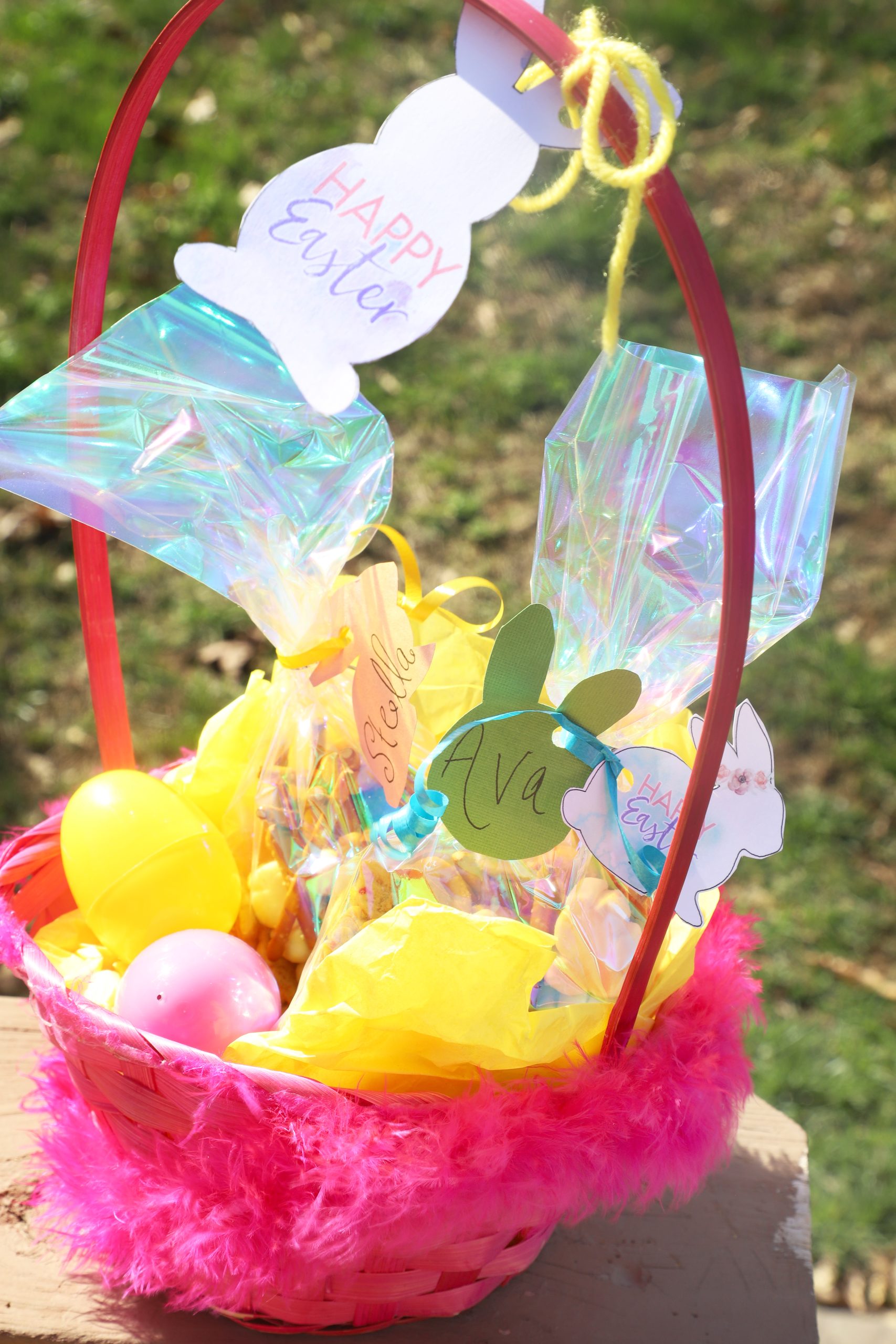 Easter Bunny Printable Basket and Treat Tags - For the Love of Food