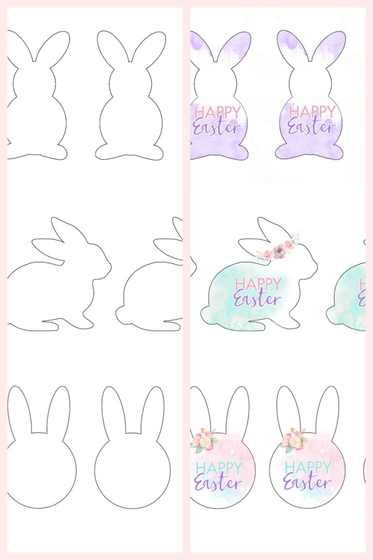 Easter Bunny Printable Basket and Treat Tags - For the Love of Food