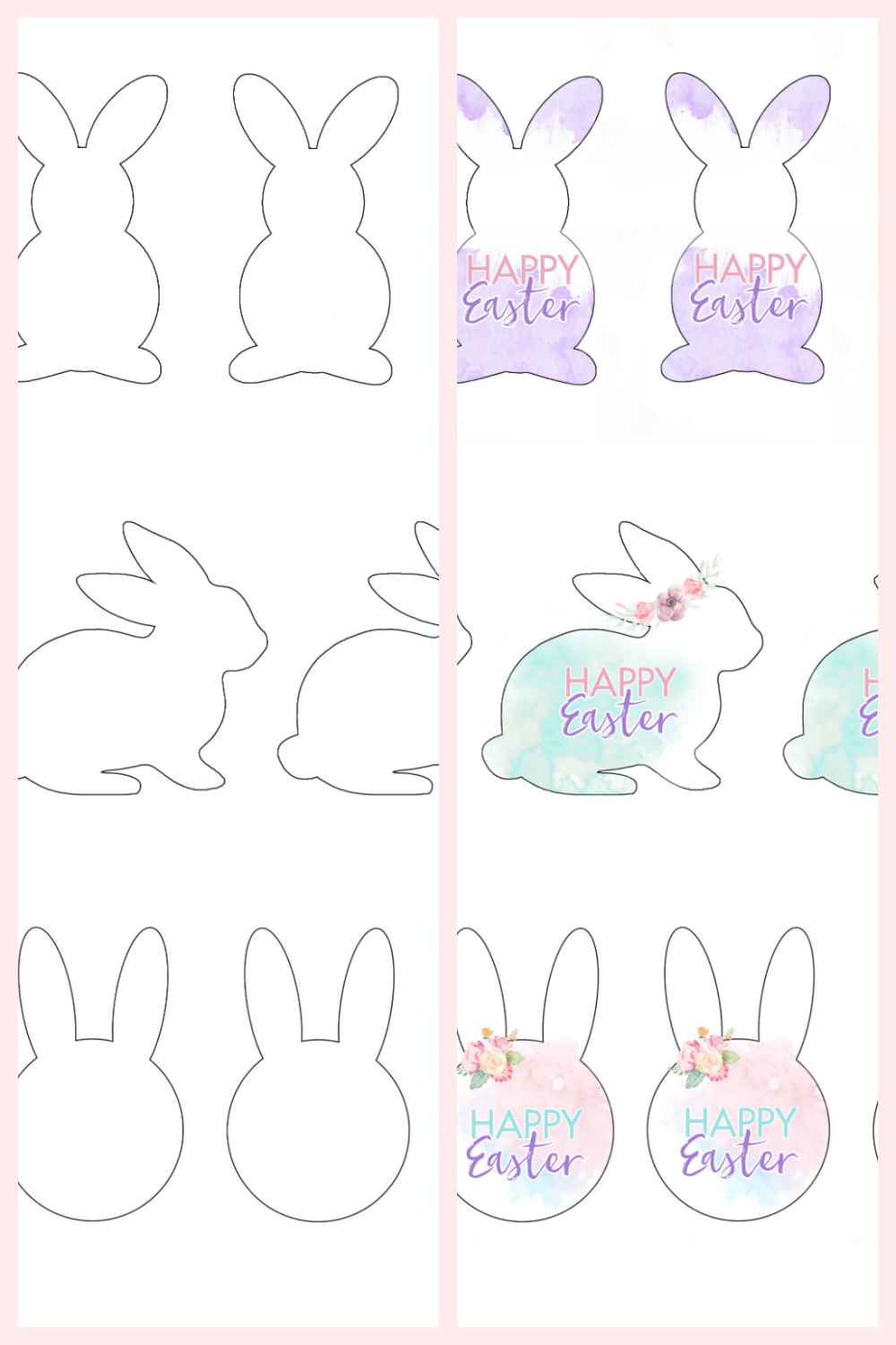 Easter Bunny Printable Basket and Treat Tags - For the Love of Food
