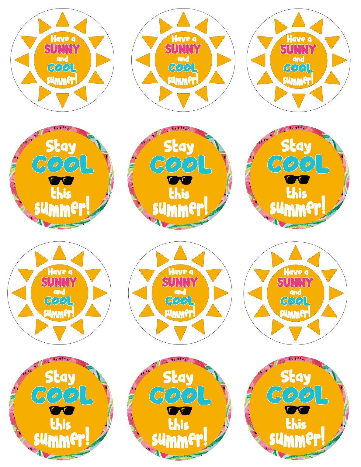 End of the School Year Summer Themed Gifts and Tags | Free Printable ...