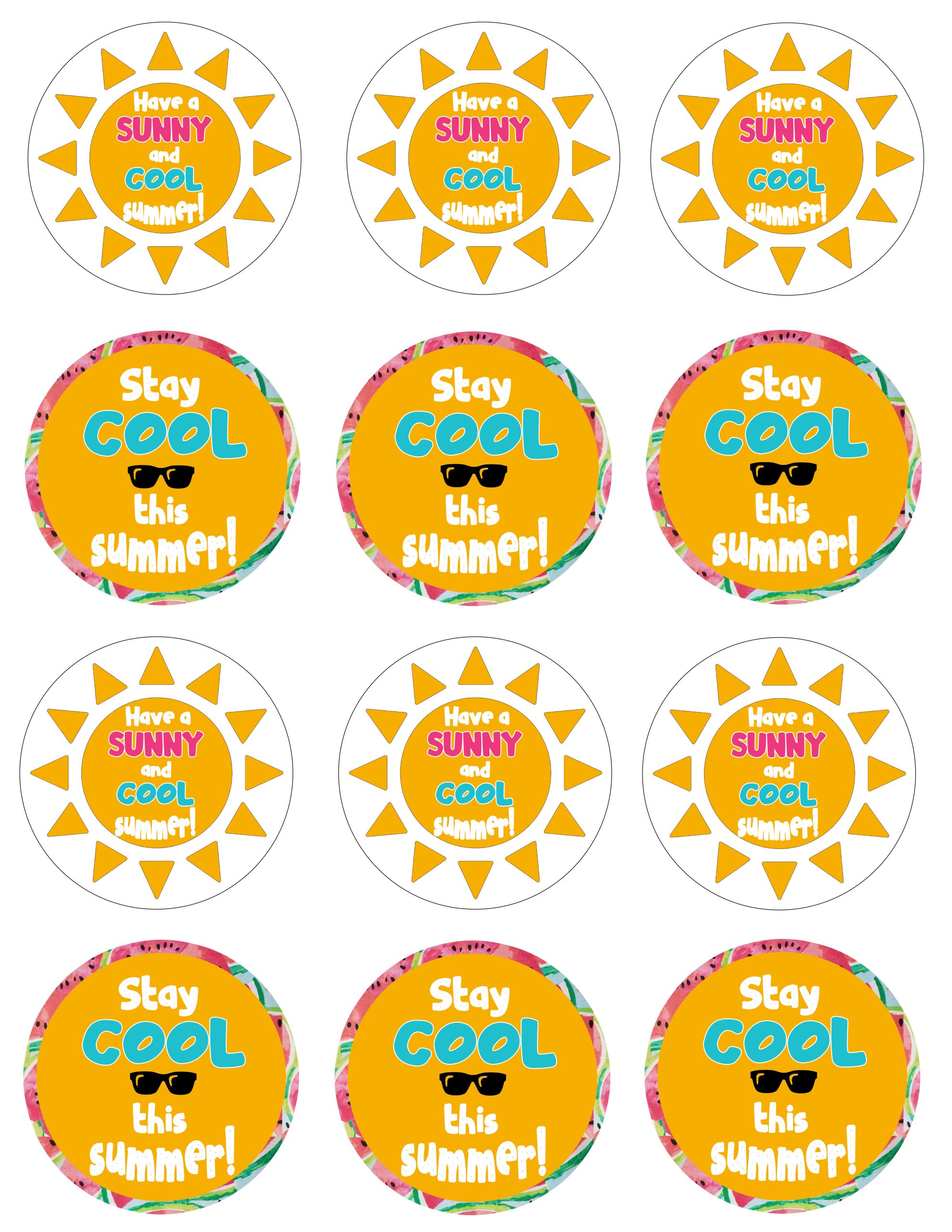 End of the School Year Summer Themed Gifts and Tags | Free Printable ...