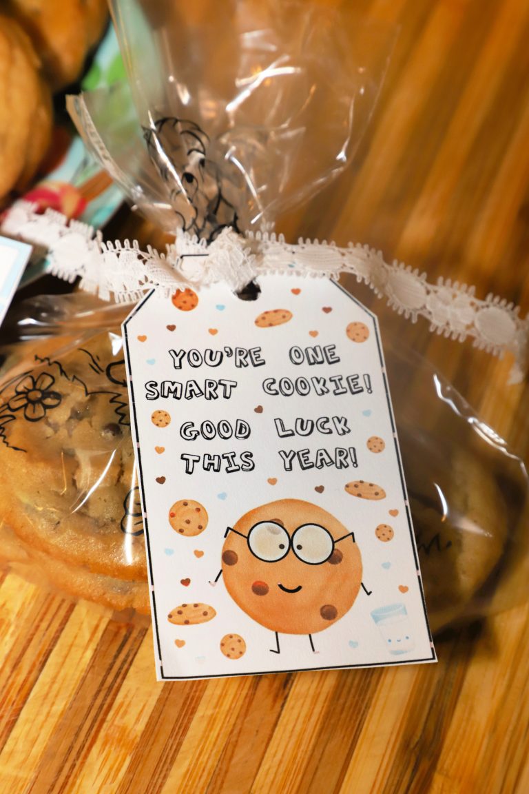 Back To School "You're One Smart Cookie!" Printable Gift Tag and Card ...