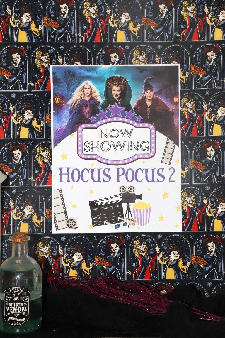 Hocus Pocus 2 Movie Night Printable Signs and Canvas Craft - For the ...