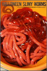 Halloween Slimy Worms- Gross Out Recipe! - For the Love of Food