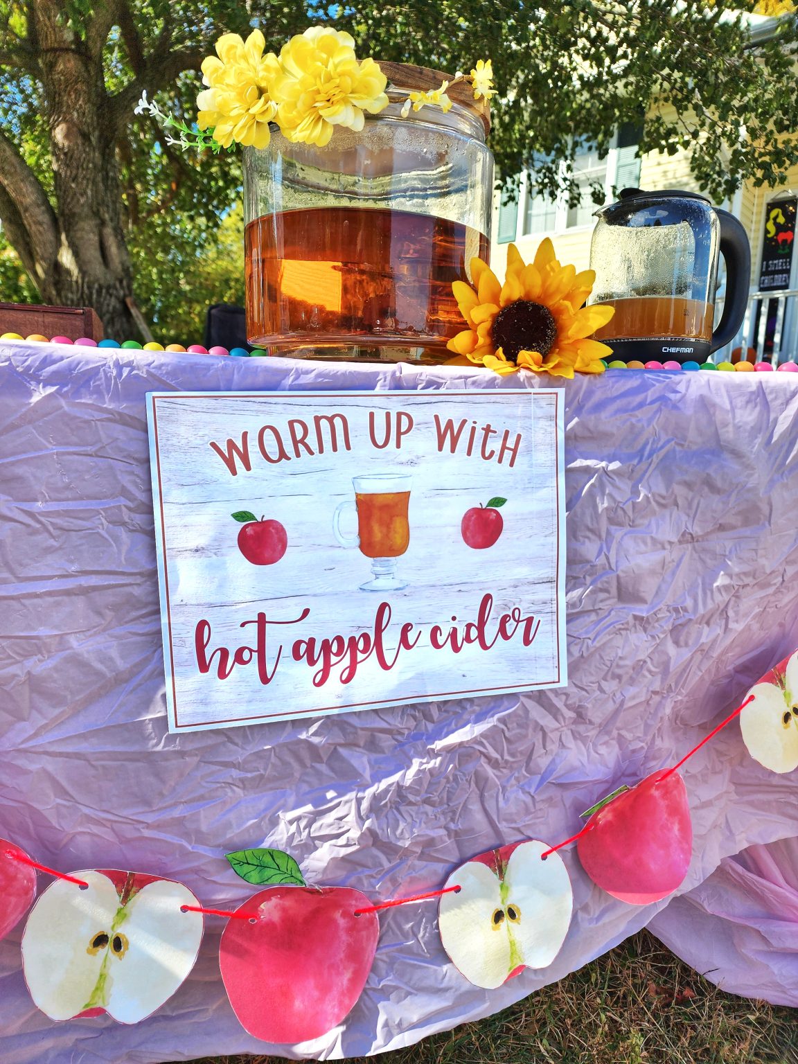 Autumn Apple Cider Sign and Banner | Free Printable - For the Love of Food