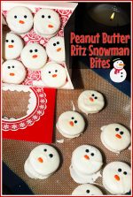 Peanut Butter Ritz Snowman Bites - For the Love of Food