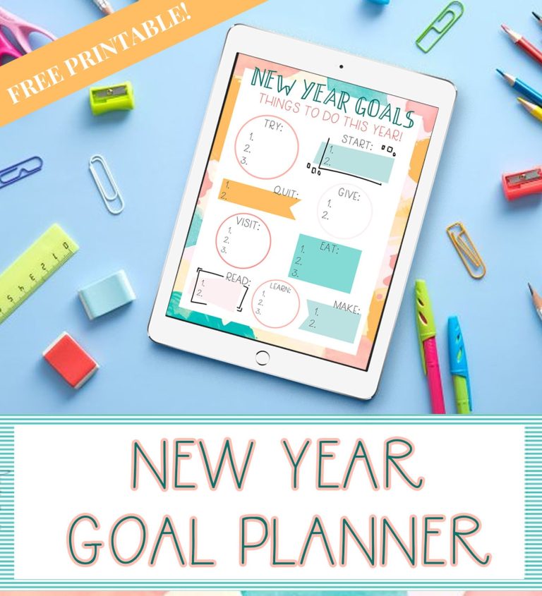 New Year Goal Planner - Free Printable! - For the Love of Food