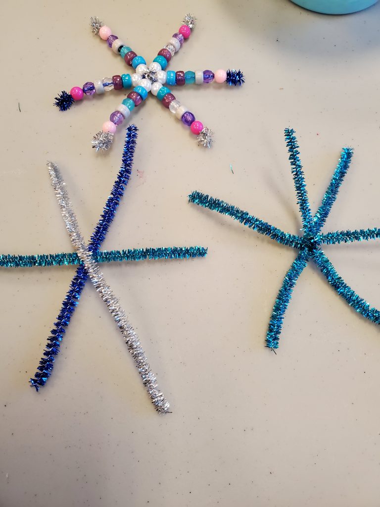 Winter Beaded Snowflake Kids Craft - For the Love of Food