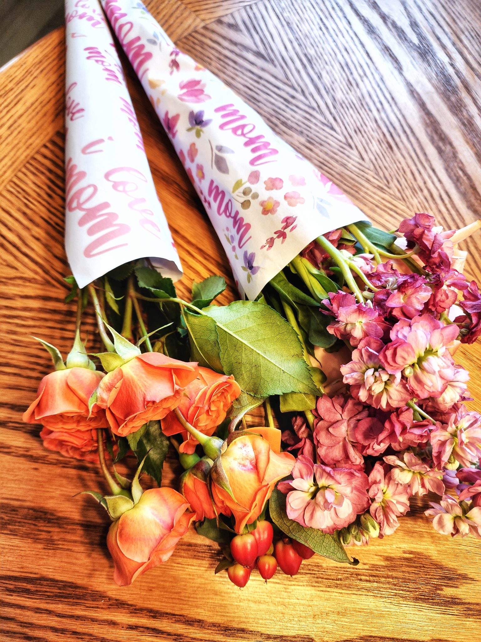 Printable Mother's Day Flower Wrappers - For the Love of Food