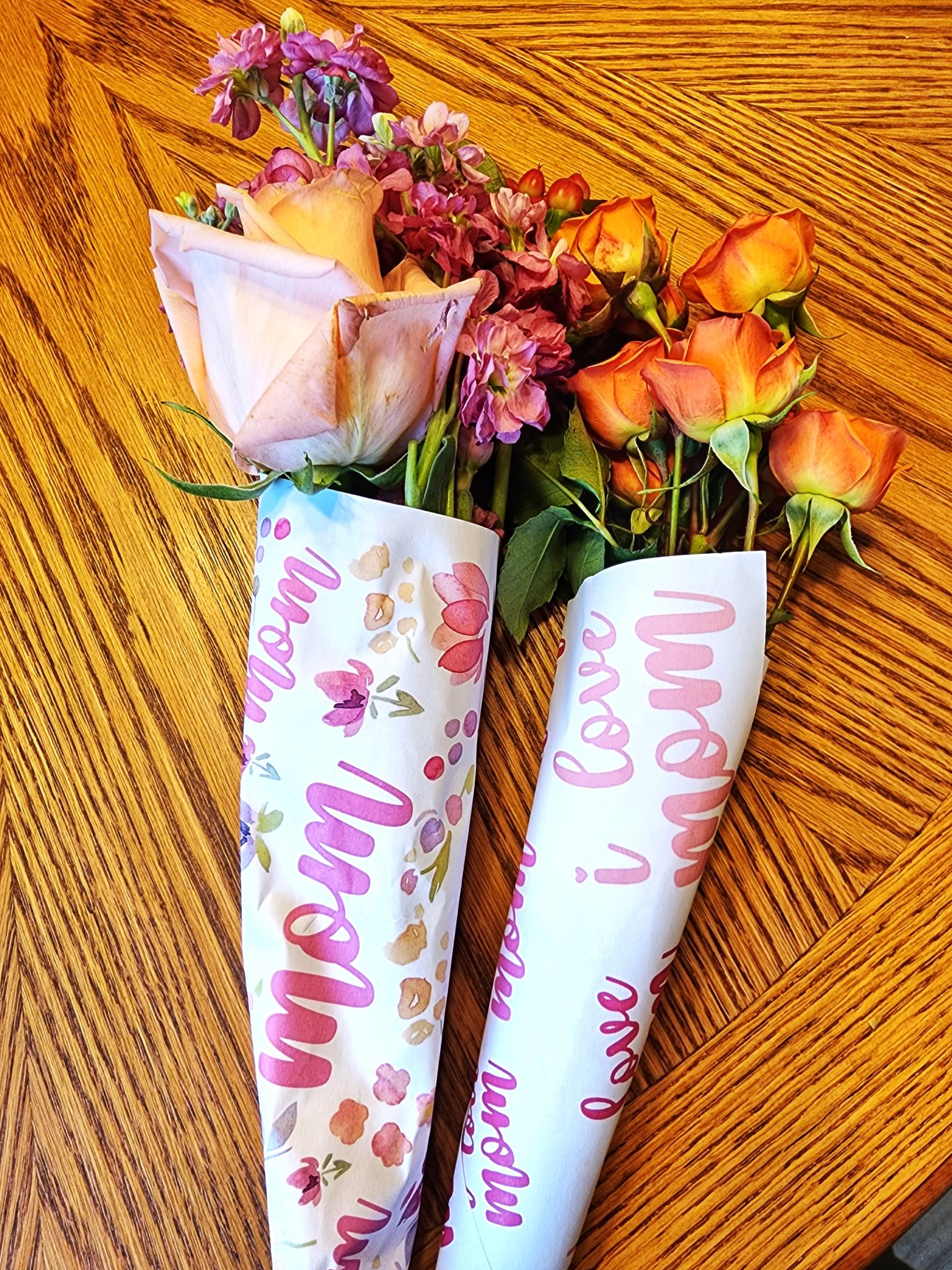 Printable Mother's Day Flower Wrappers - For the Love of Food