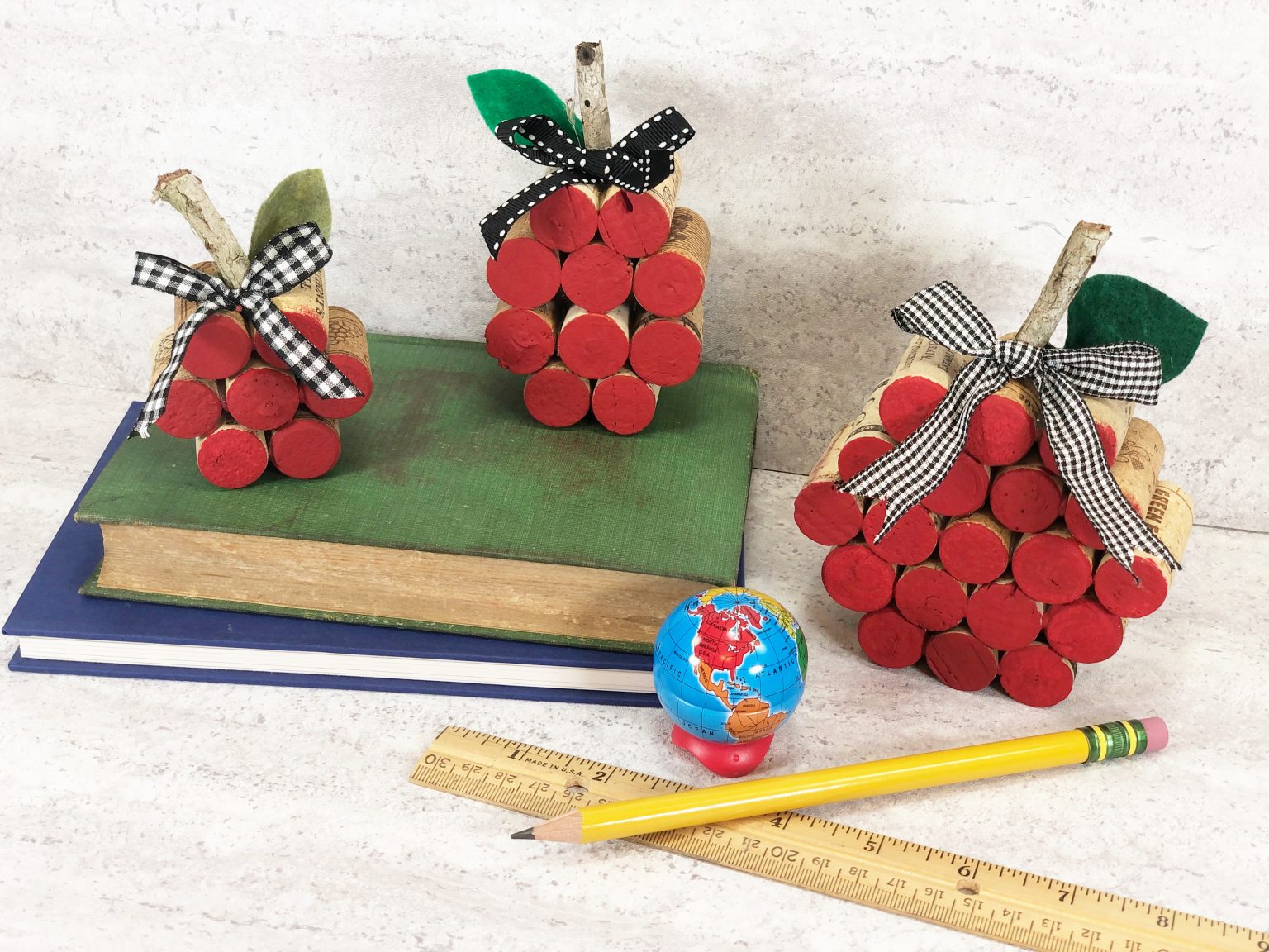 Wine Cork Apple Craft | Teacher Gift Idea - For the Love of Food