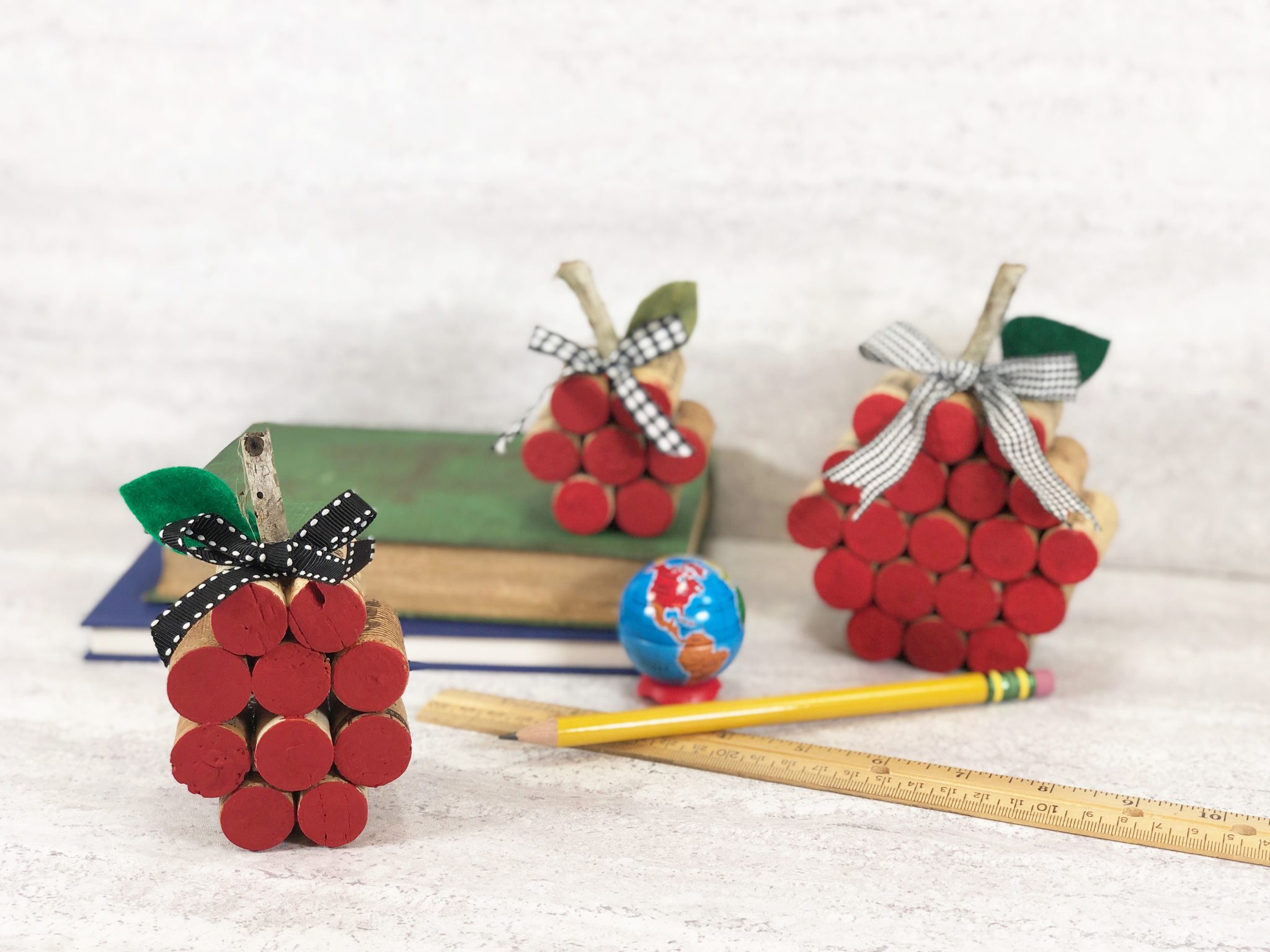 Wine Cork Apple Craft | Teacher Gift Idea - For the Love of Food