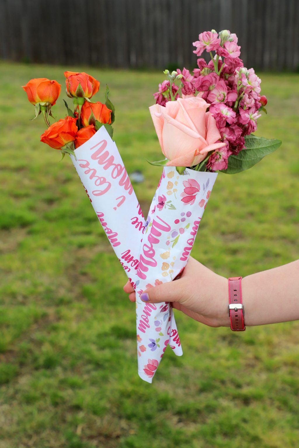 Printable Mother's Day Flower Wrappers - For the Love of Food