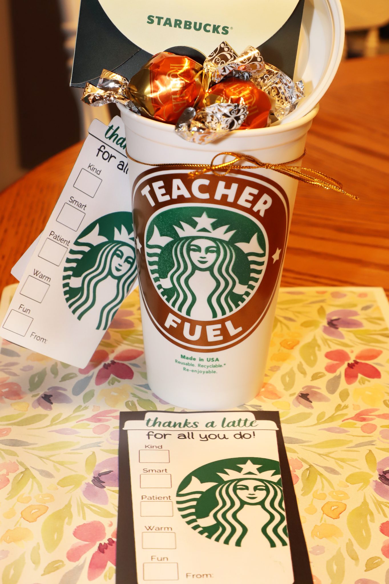 Thanks A Latte Teacher Appreciation Coffee Gift - For the Love of Food