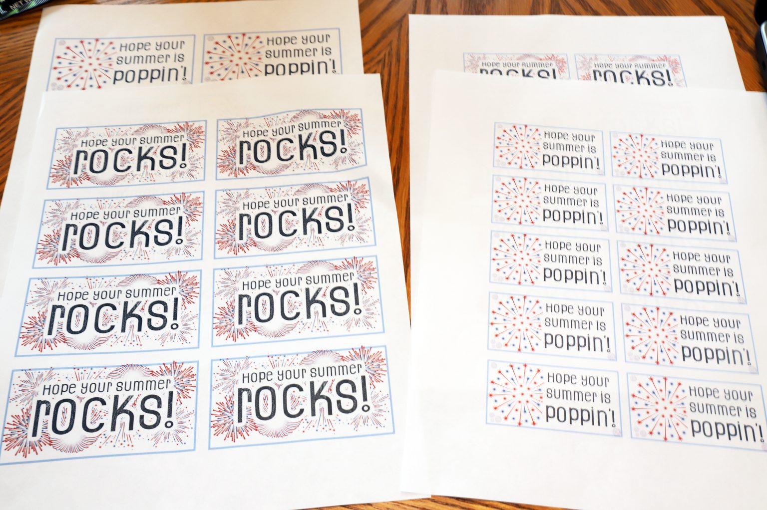 End of School Year Pop Rocks Gift Tags - For the Love of Food