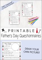 Printable Father's Day Questionnaires Gift Idea - For the Love of Food
