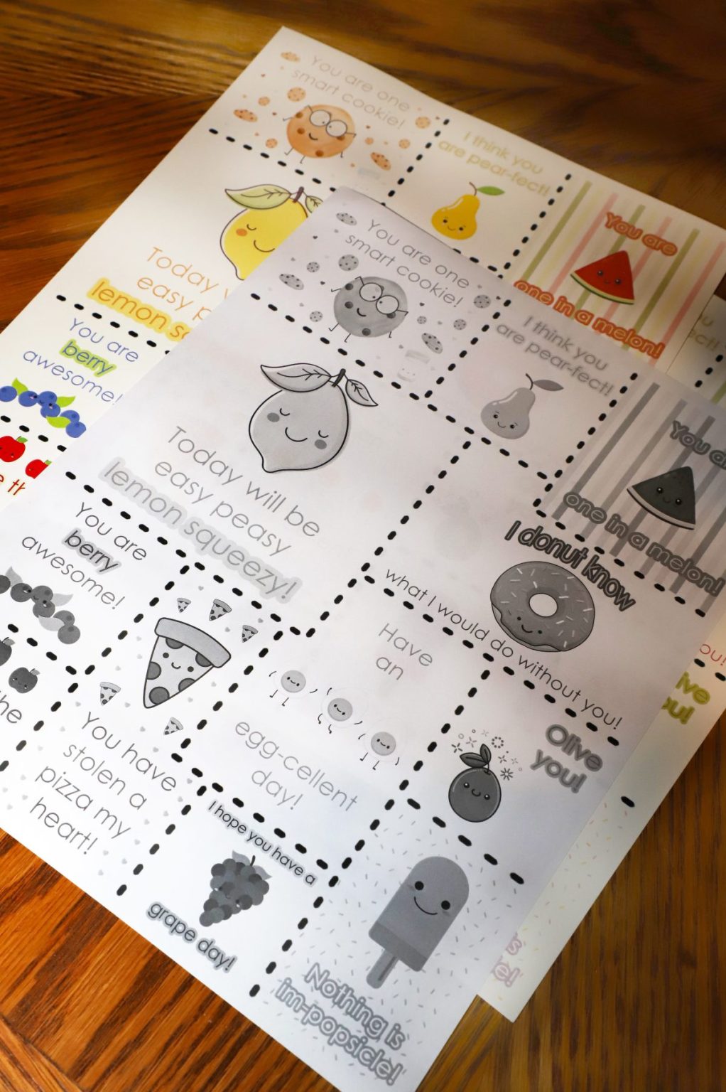 Printable Funny Foodie Kids Lunchbox Notes - For the Love of Food