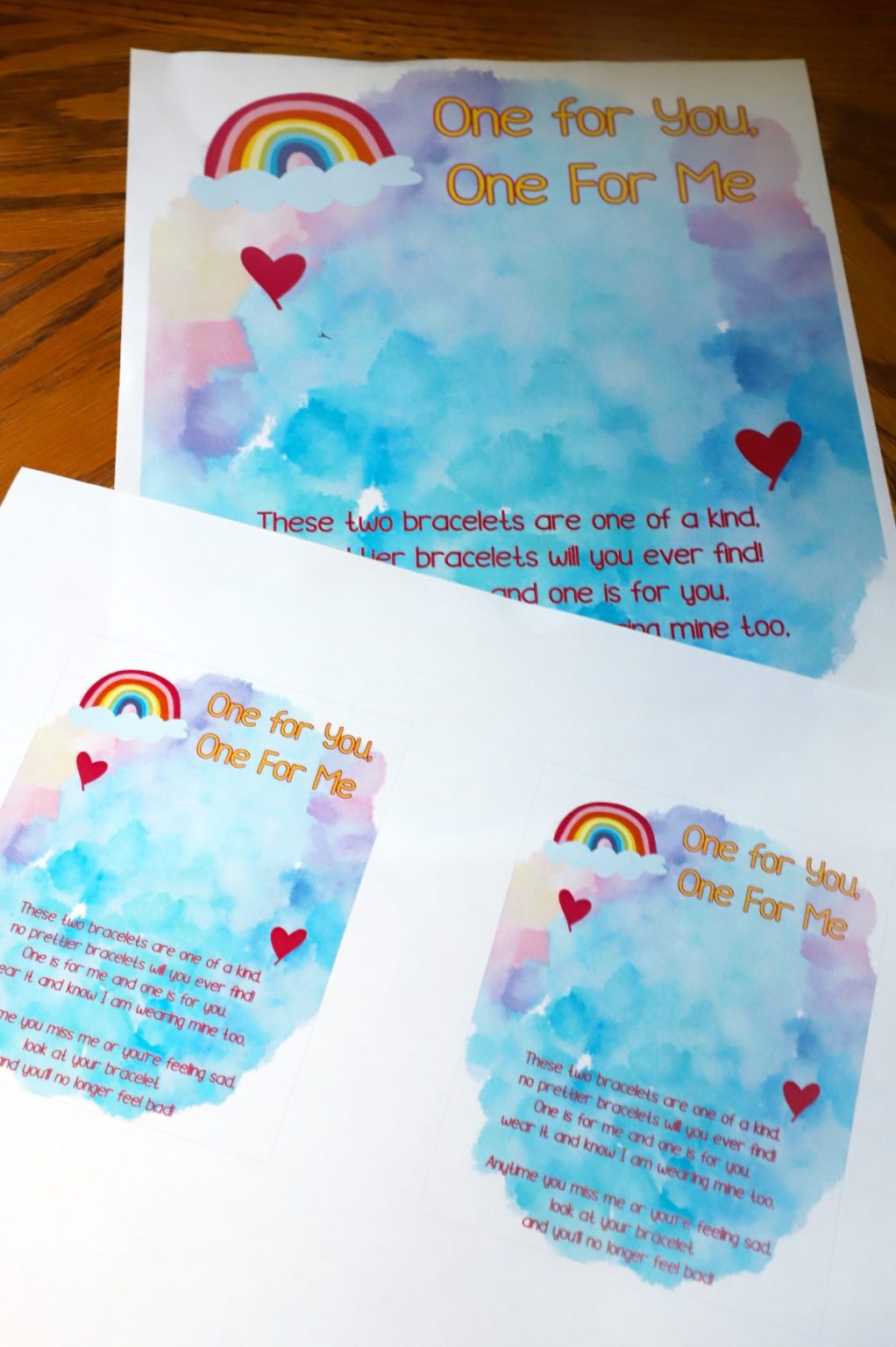 One For You, One For Me Bracelet Printable and Gift Idea - For the Love ...