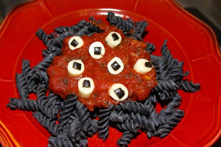 Spooky Pasta and Eyeballs - For the Love of Food