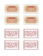 Movie Night Printable Sign and Ticket Gift Tags - For the Love of Food