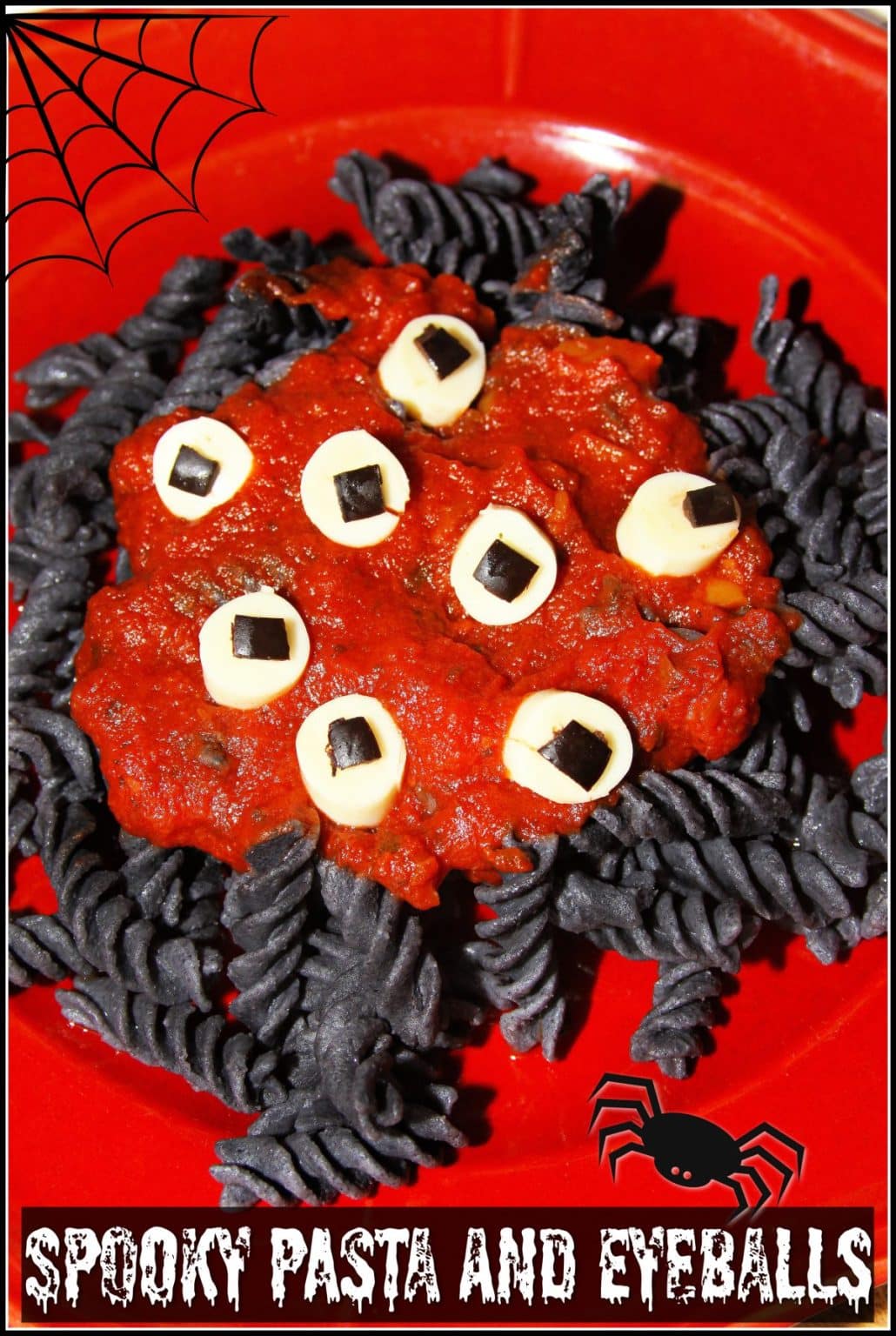 Spooky Pasta and Eyeballs - For the Love of Food