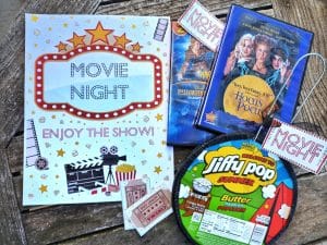 Movie Night Printable Sign and Ticket Gift Tags - For the Love of Food