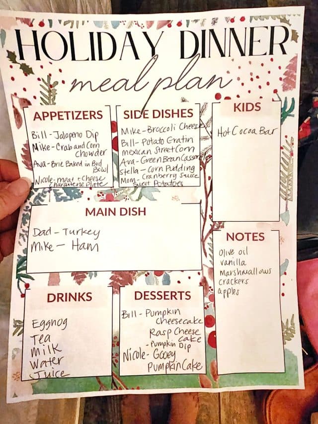 Printable Meal Planner for the Holidays! - For the Love of Food