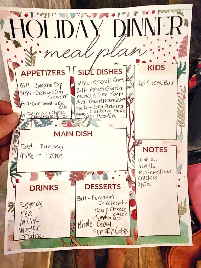 Printable Meal Planner for the Holidays! - For the Love of Food