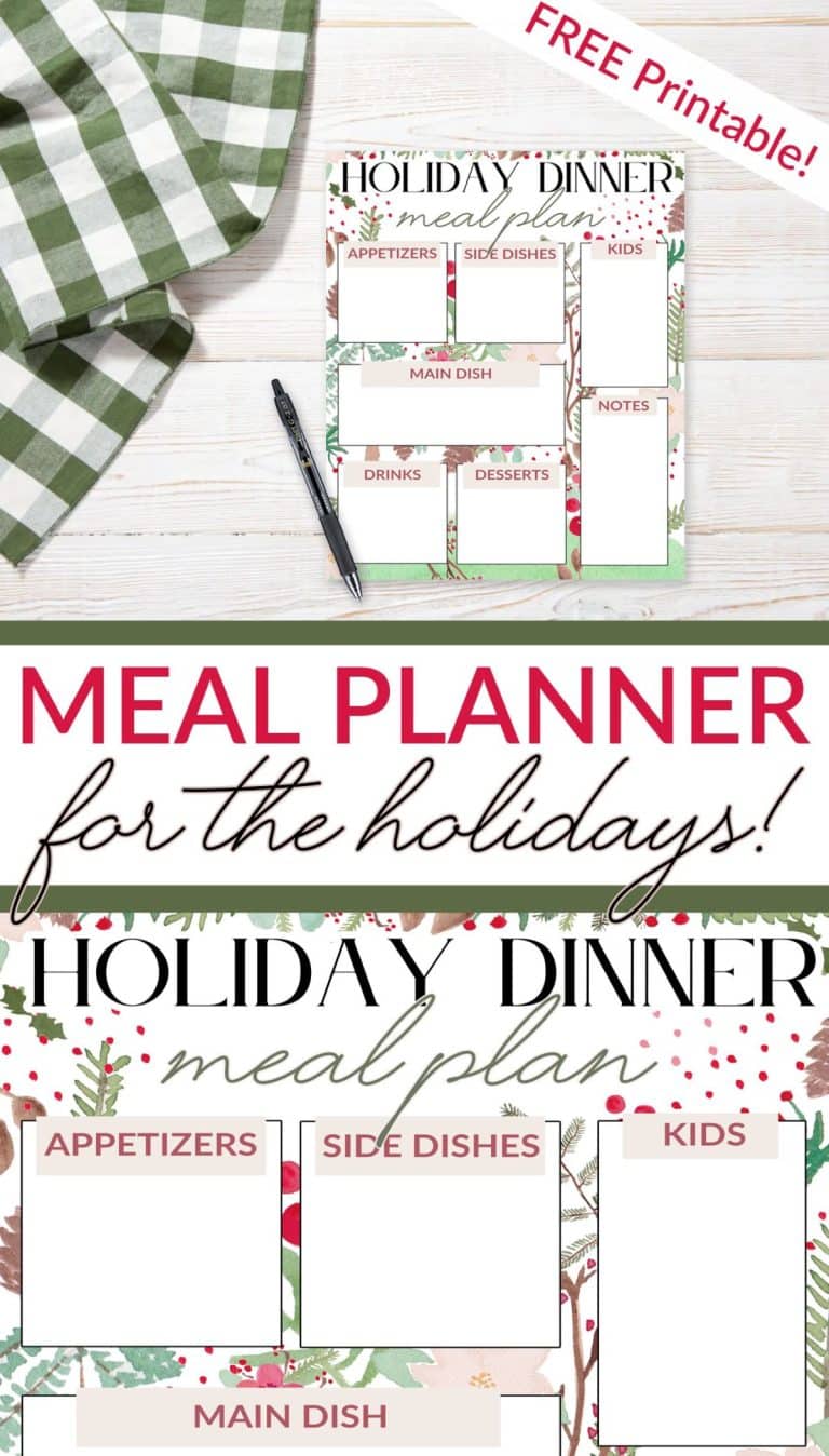 Printable Meal Planner for the Holidays! - For the Love of Food