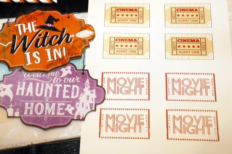 Movie Night Printable Sign and Ticket Gift Tags - For the Love of Food
