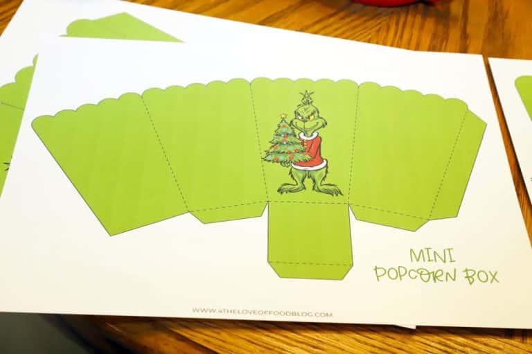 How the Grinch Stole Christmas Movie Bingo and Printable Popcorn Boxes ...