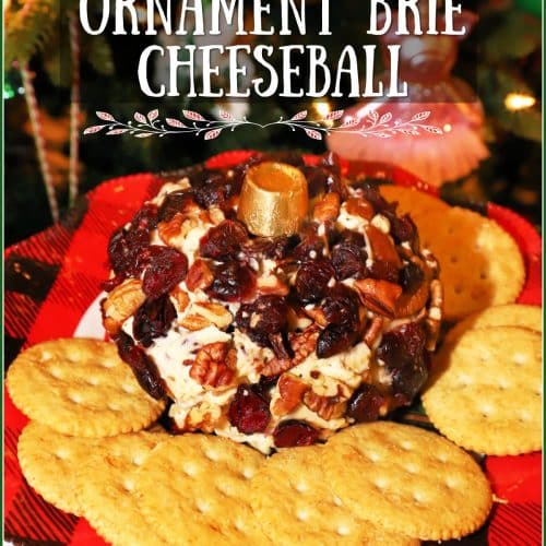 Christmas Ornament Brie Cheeseball For The Love Of Food