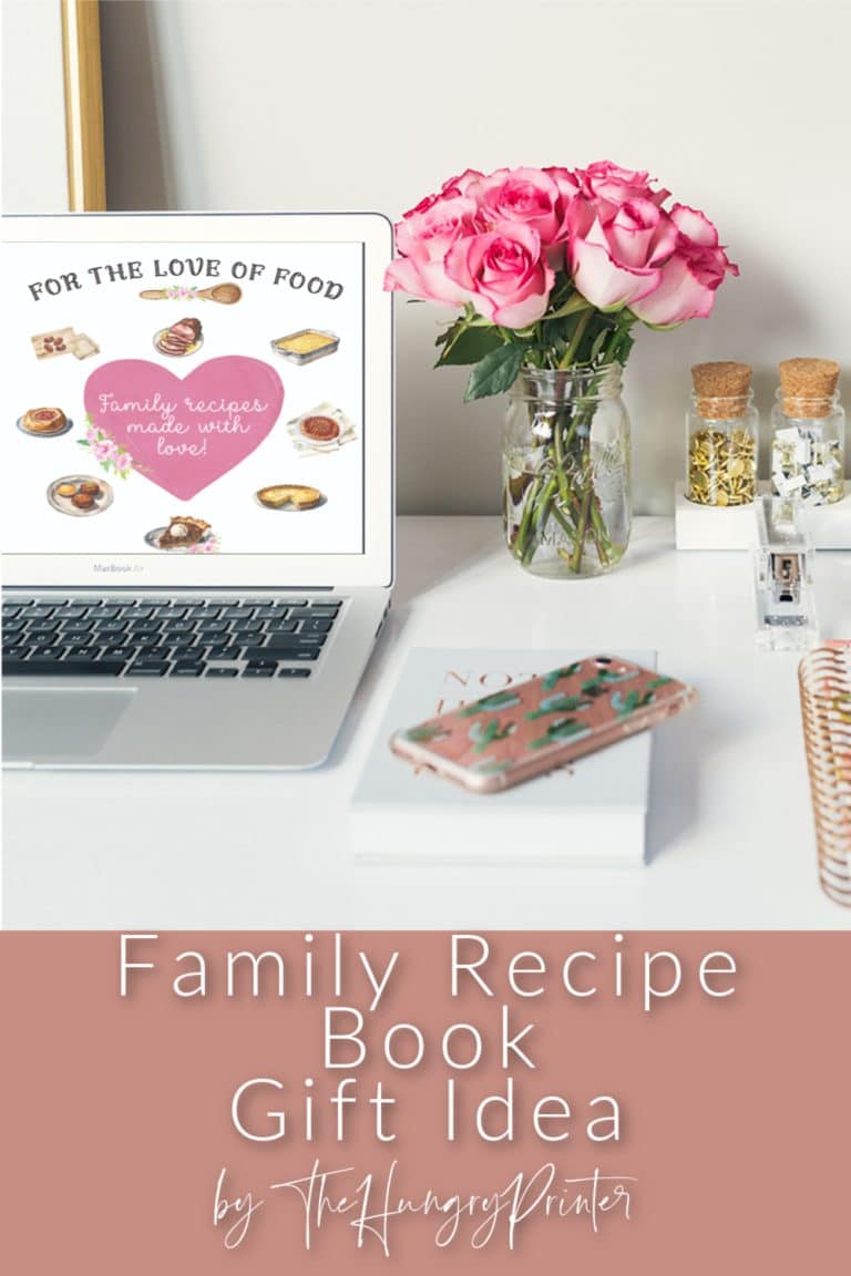 Illustrated Family Recipe Book Gift Idea - For the Love of Food