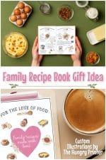 Illustrated Family Recipe Book Gift Idea - For the Love of Food