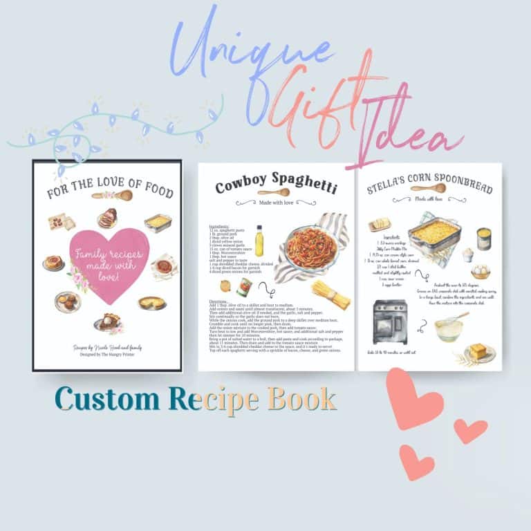 Illustrated Family Recipe Book Gift Idea - For the Love of Food