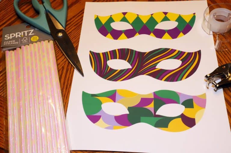 Free Printable Mardi Gras Masks - For the Love of Food
