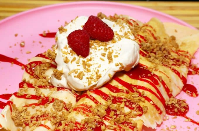 Raspberry Coffee Crepes #SpringSweetsWeek - For the Love of Food