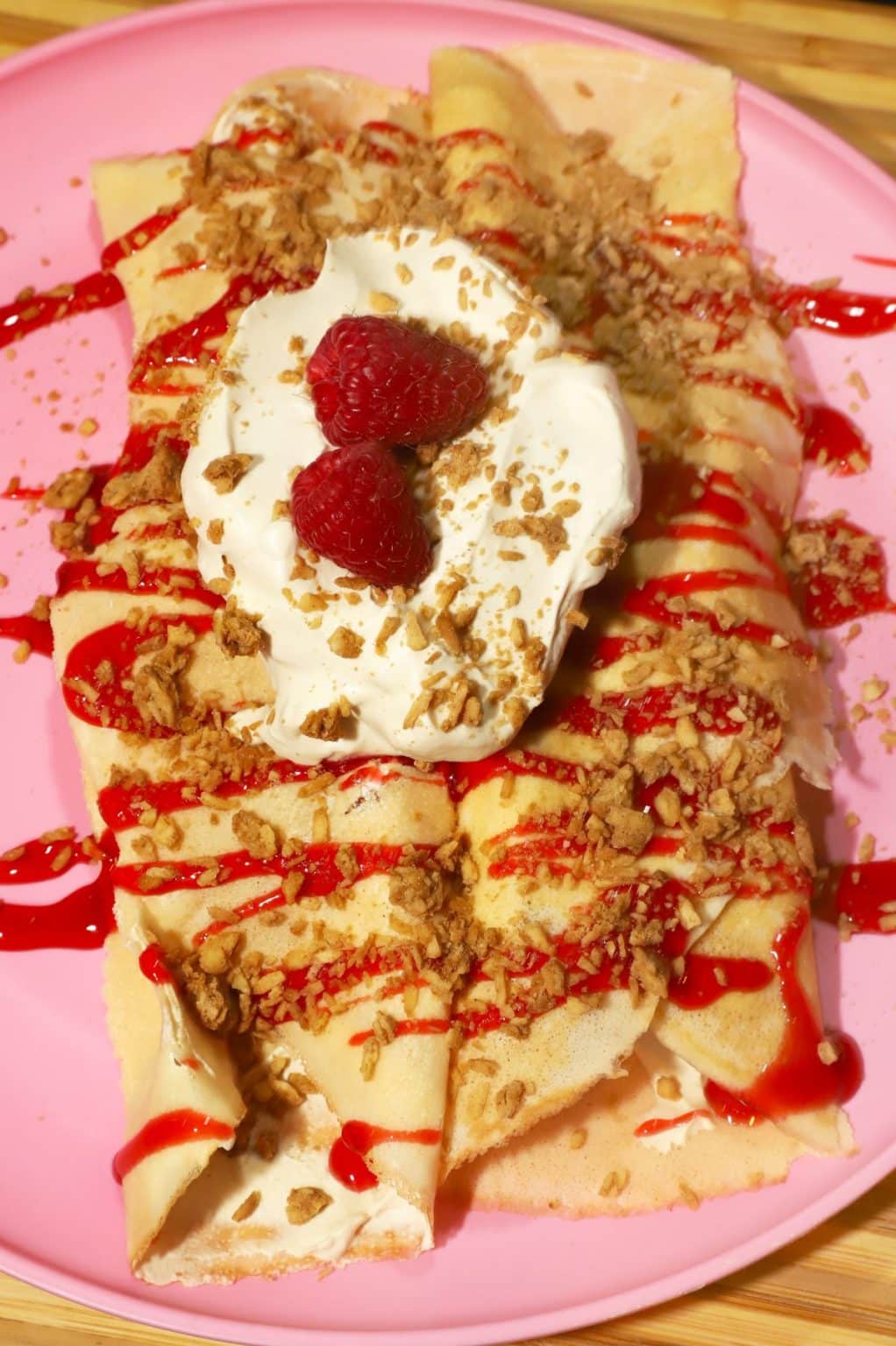 Raspberry Coffee Crepes #SpringSweetsWeek - For the Love of Food