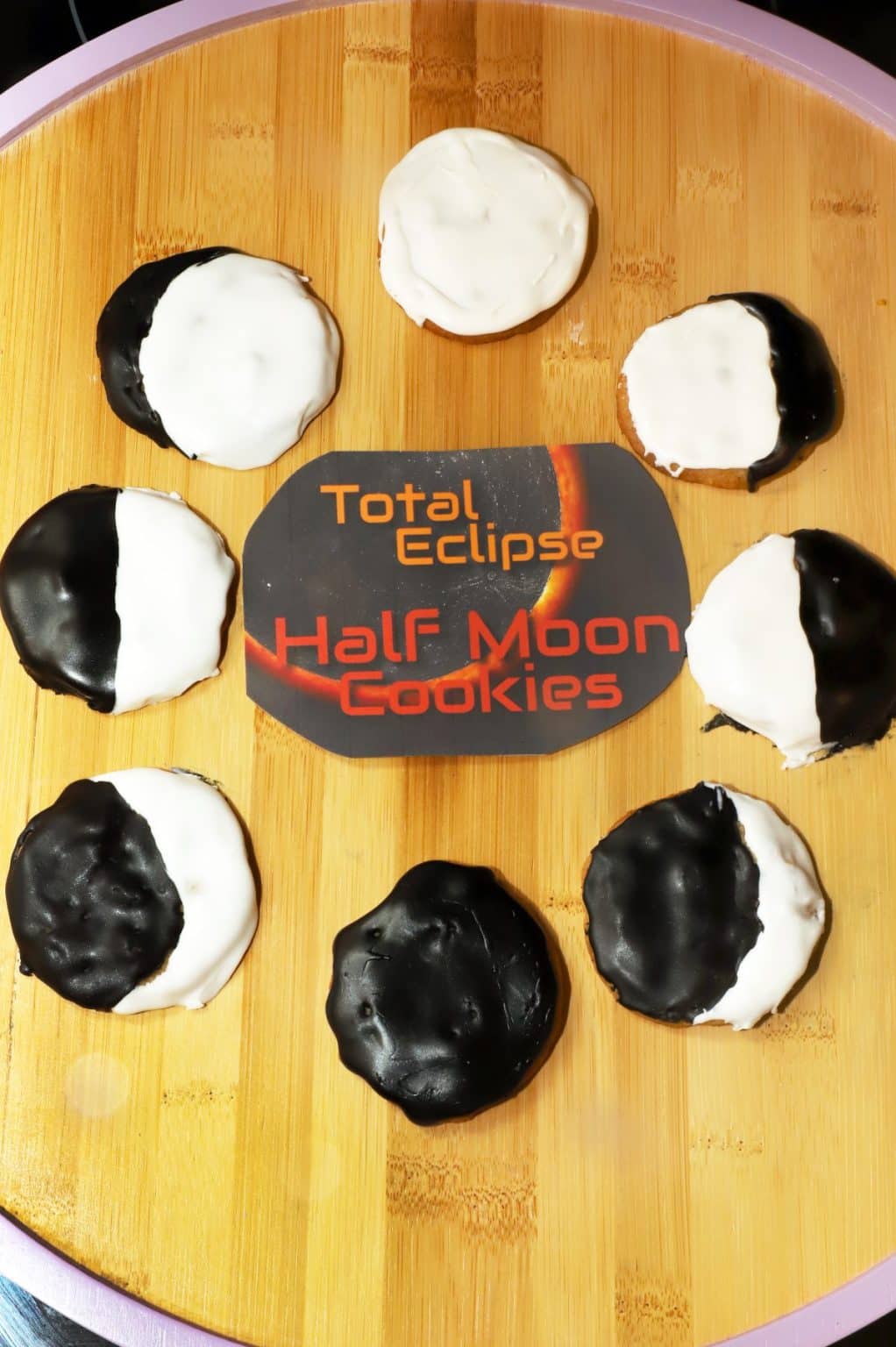 Total Eclipse Half Moon Cookies - For the Love of Food