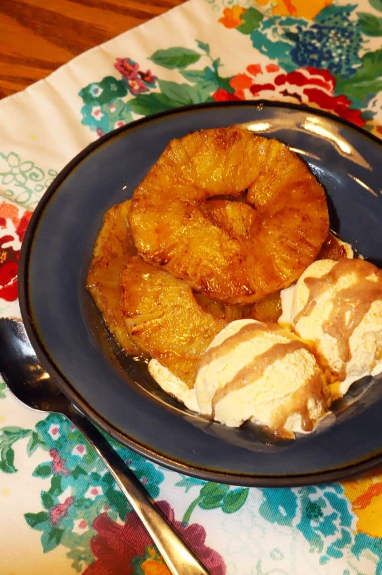 Air Fryer Caramelized Pineapple Foster #SummerDessertWeek - For the ...