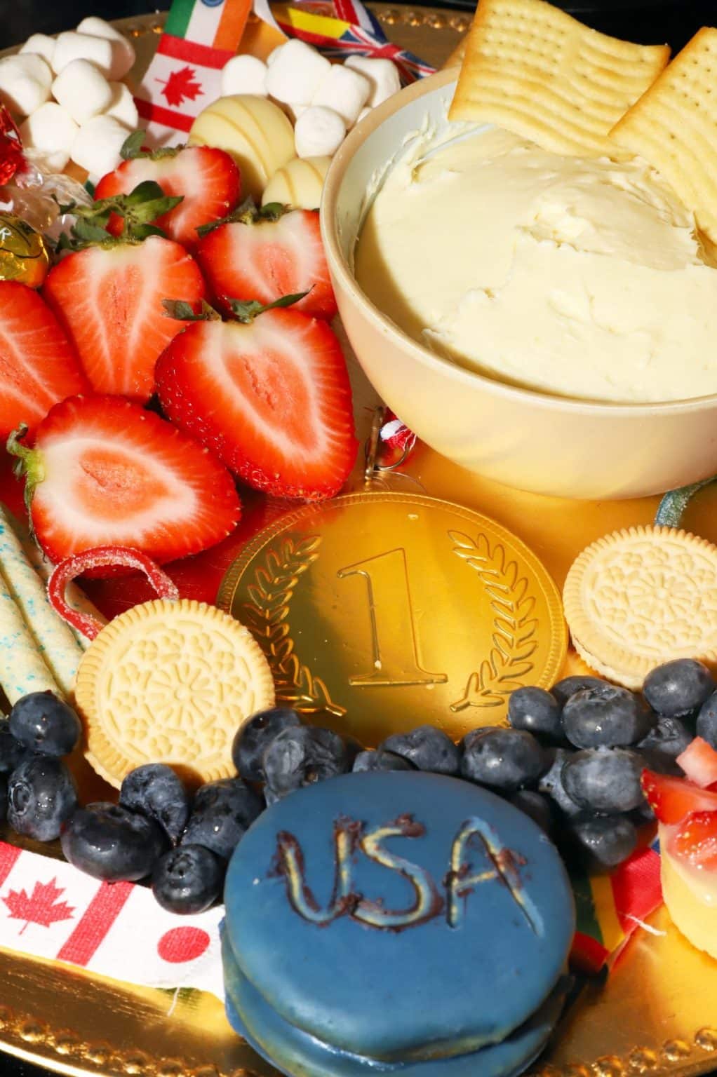Team USA Olympics Dessert Board - For the Love of Food