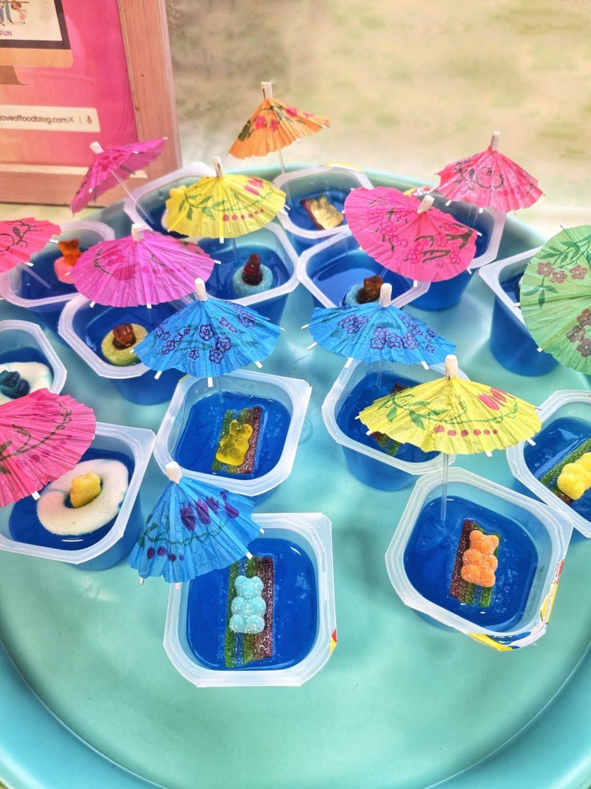 Pool Party Jello Cups - For the Love of Food