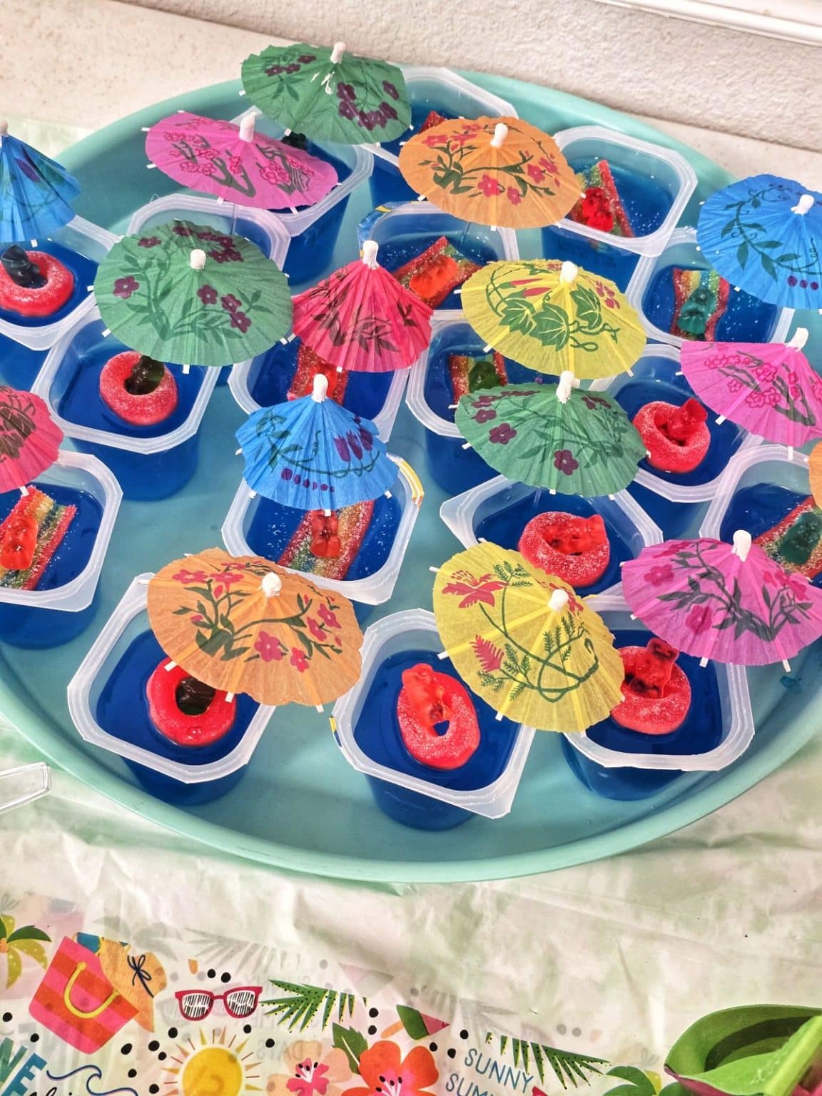 Pool Party Jello Cups - For the Love of Food